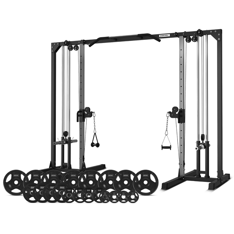 CORTEX FT-11 Plate Loaded Cable Crossover Station with 115kg Olympic ...