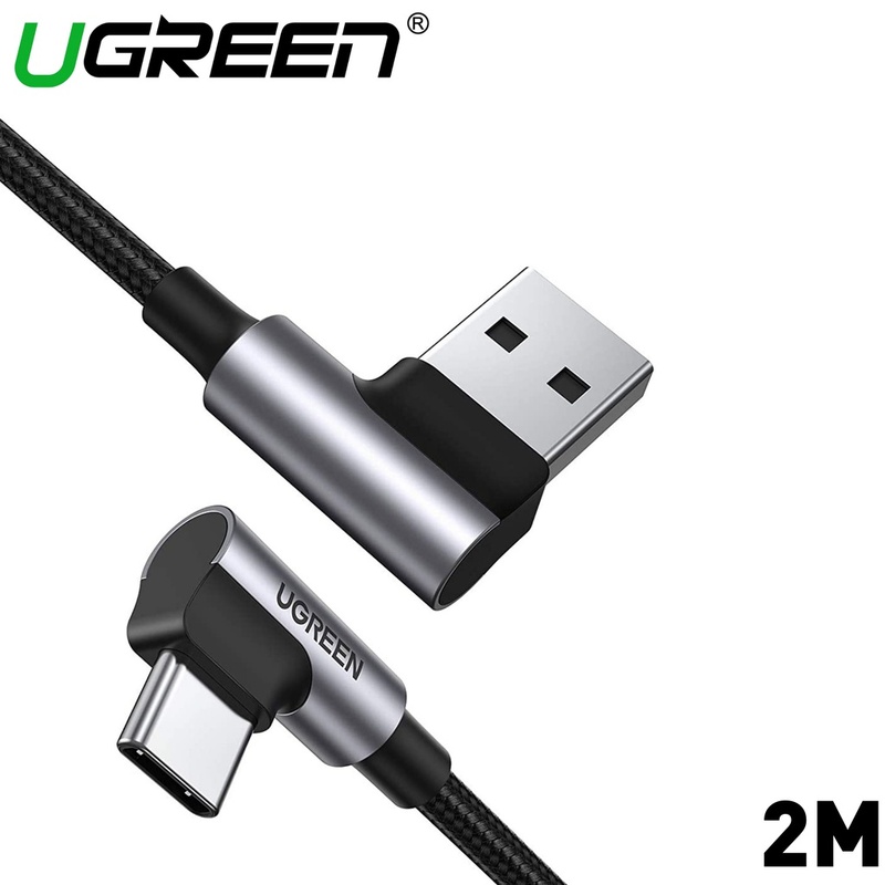 UGREEN 90 Degree Angle USB-A to 90 Degree Angle Type-C M/M Cable 2m ...