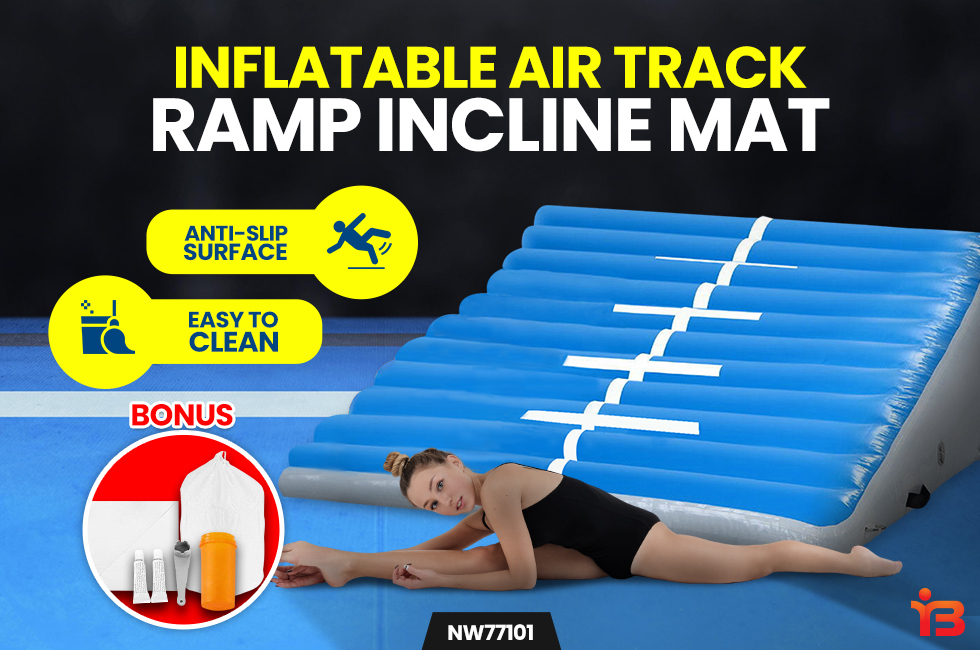 Inflatable Air Track Ramp Incline Mat Floor Exercise Gymnastics 2X2X0.6M