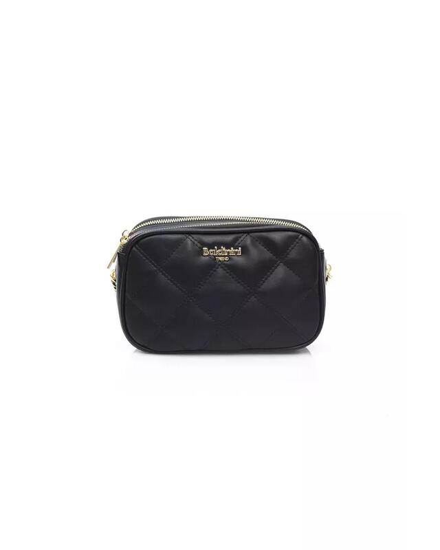 Double Compartment Shoulder Bag with Zip Closure and Golden Details One ...