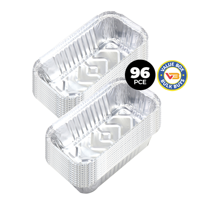 Home Master 96PCE Aluminium Foil Trays Snack Pack Small Premium Quality ...