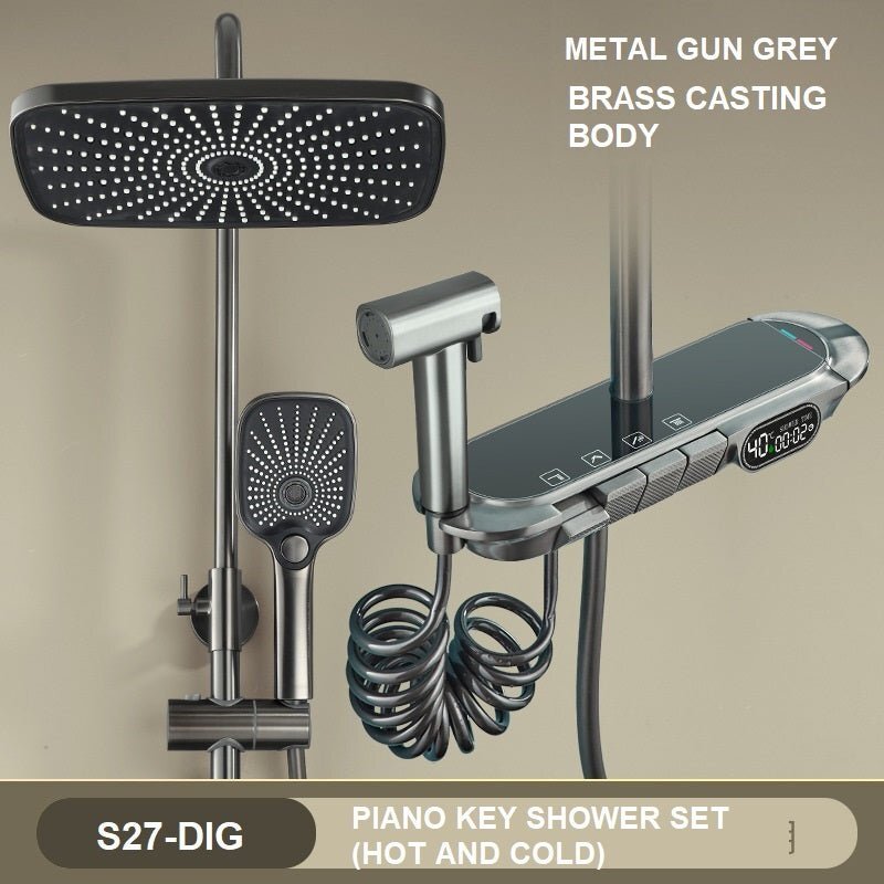 Geobella S27 Luxury Shower System Hot Cold Mixer Shower Set Bathroom Thermostatic SPA Rainfall ...