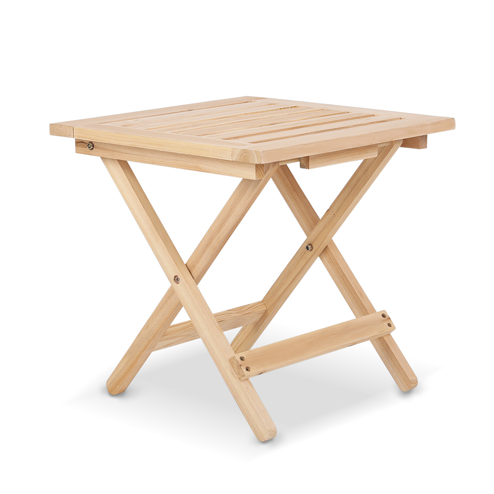 Wooden Coffee Table 2pc Camping Tables Folding Bedside Picnic Patio ...