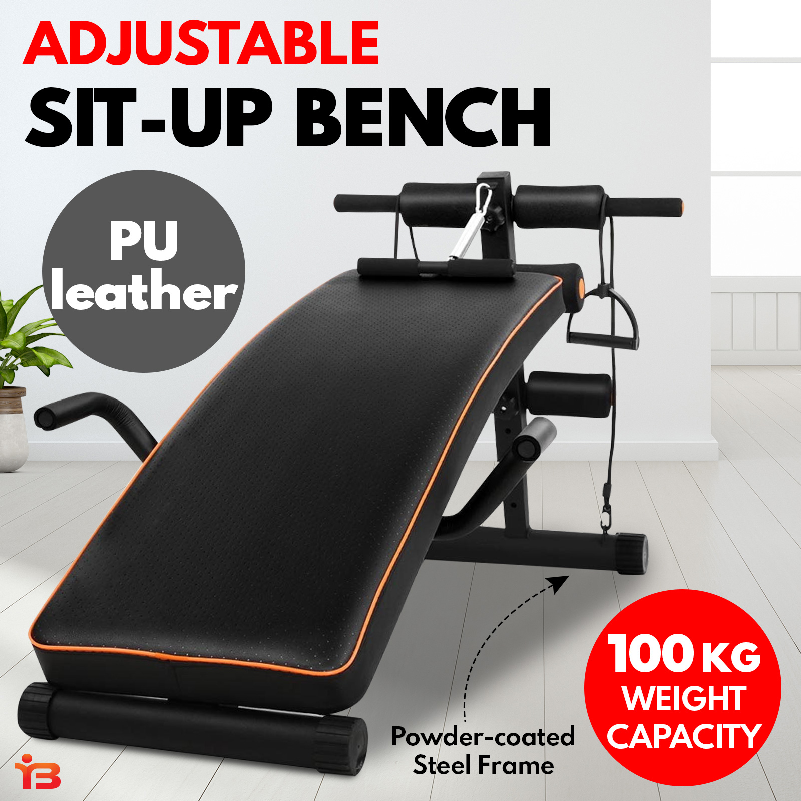 Adjustable Sit Up Weight Bench 05 Weights Fitness Home Gym Exercise ...