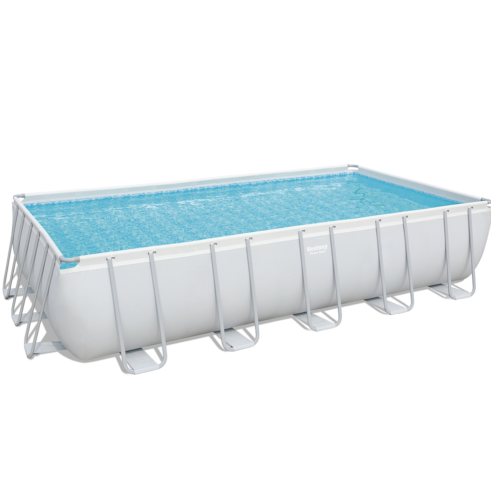 Bestway Above Ground Swimming Pool Power Steel Rectangular Frame Pools ...