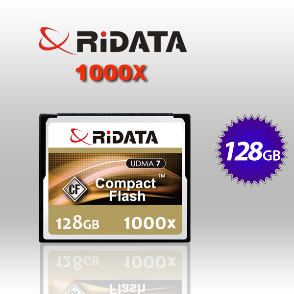 RiDATA 128GB 1000X Lightning Series UDMA CF CompactFlash Card (RDCF128G ...