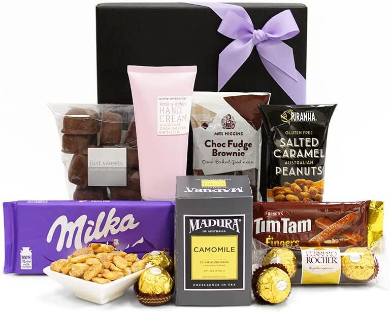 Pamper Gift Hamper - Hand Cream, Tea & Chocolate - Pampering Gift Box ...