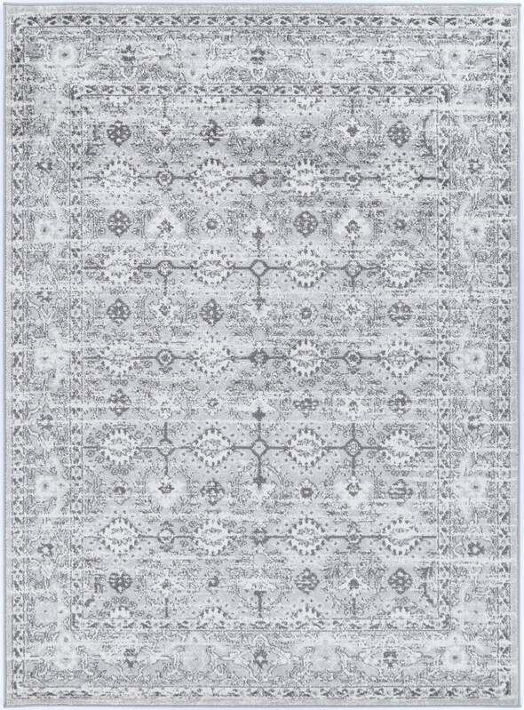 Ligures Grey White Ancient Rug 80X300cm
