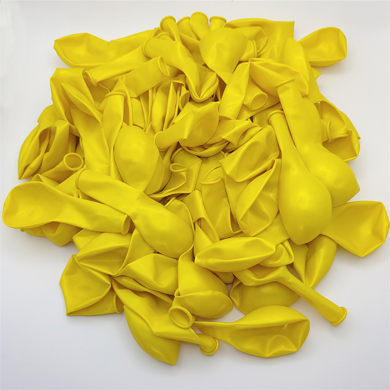 100PCS 5'' Latex Balloon Set Pearlized Yellow Birthday Wedding Party ...