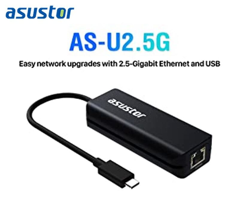 ASUSTOR USB-C 2.5G Ethernet Adapter - Easy Network Upgrade a NAS Laptop ...