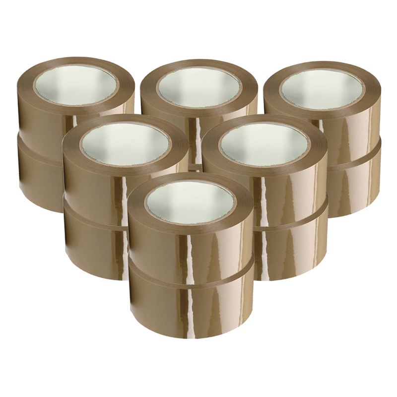 Handy Hardware 24PCE Packaging Tape Brown Multipurpose Extra Wide 150m ...