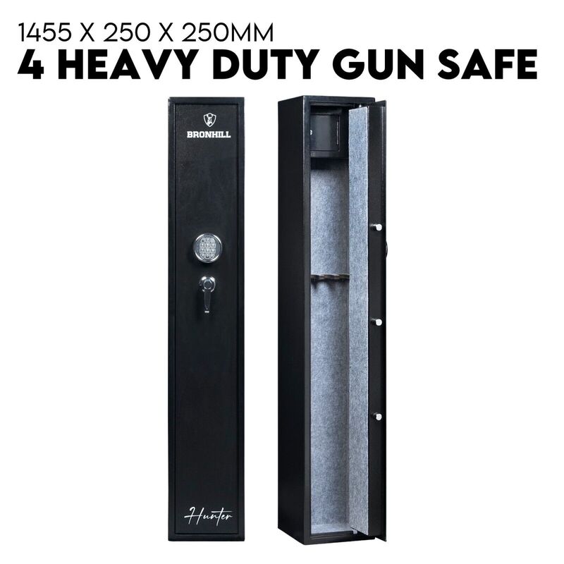 4 Rifle Gun Safe Iron Heavy Duty Firearm Security Digital Lockbox ...