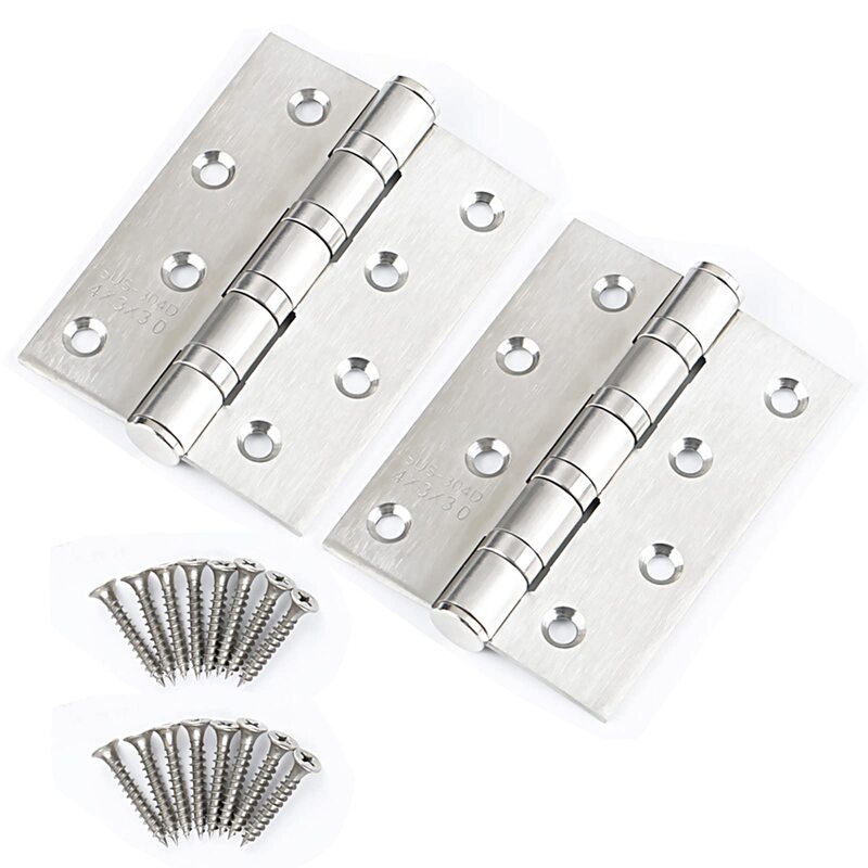 304 Flat Pin Hinge Spring 2Pack 100mm Folding Butt Door Cabinet Hinges ...