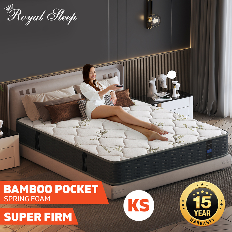 Royal Sleep Bedding Mattress Extra Firm Euro top Organic Cotton Pocket ...