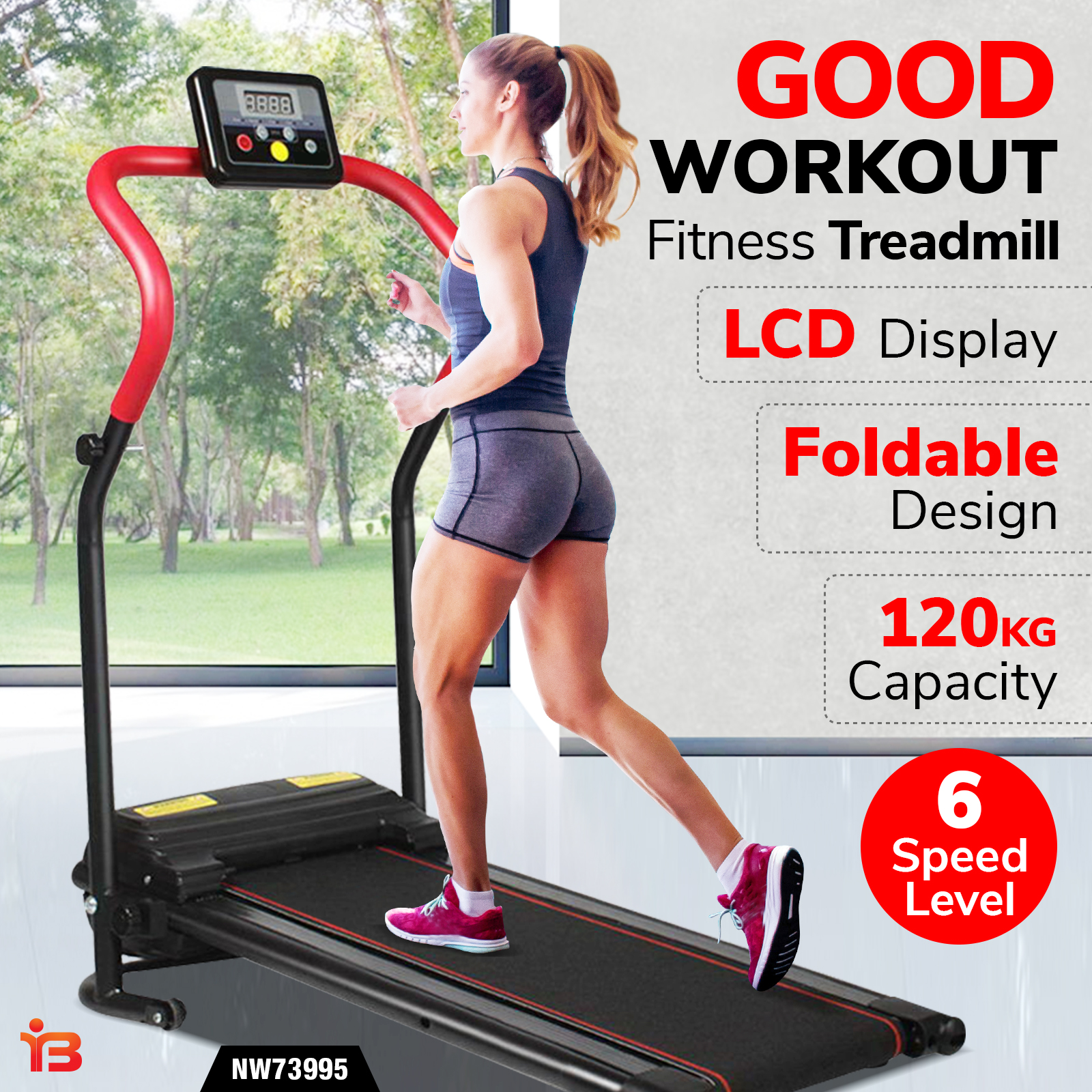 Electric Treadmill Fitness Workout Exercise Home Running Machine ...